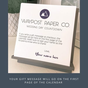 Custom Wedding Countdown Calendar Custom Engagement Gift - Etsy