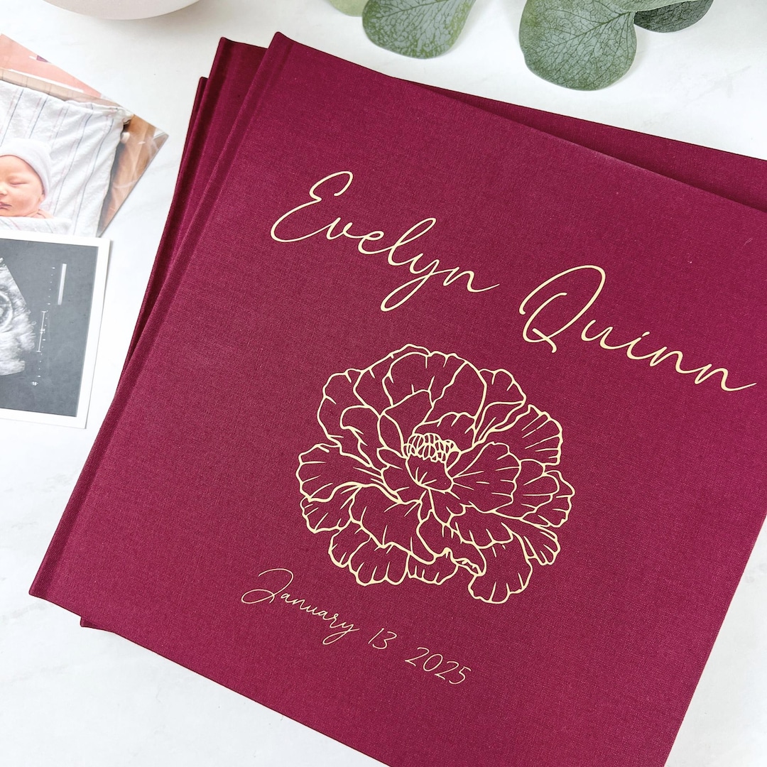 Personalized Baby Book - Modern Hardcover Customized - Baby's First ...