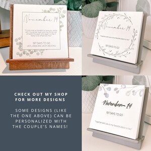 Wedding Countdown Customized Calendar Engagement Gifts - Etsy
