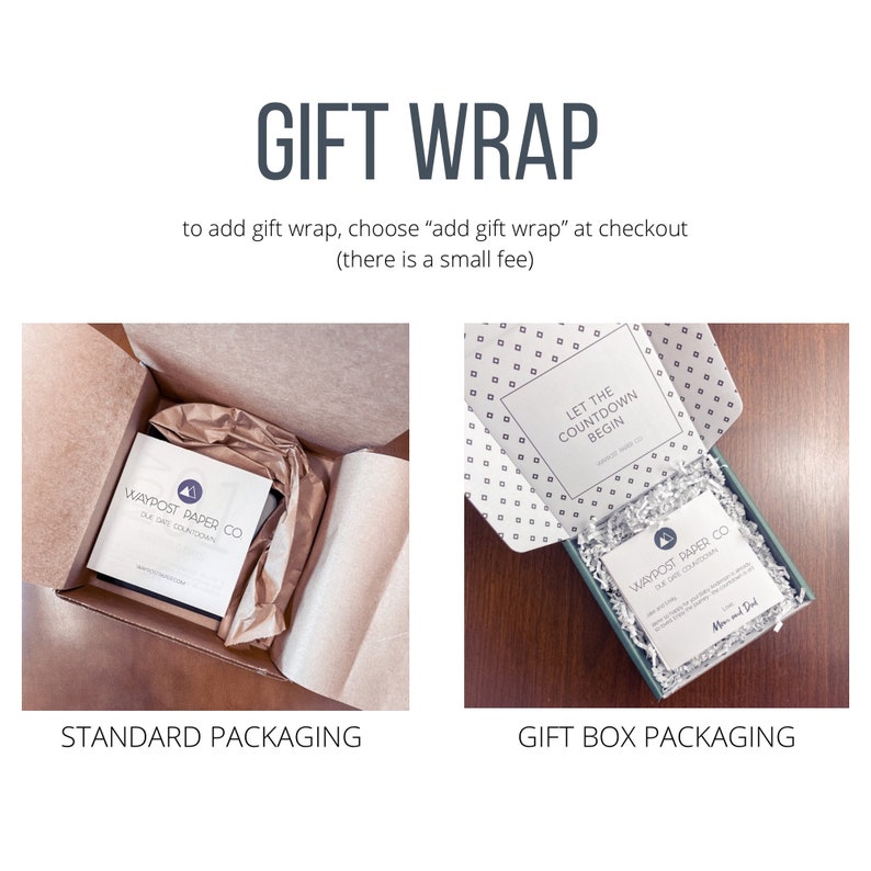 Custom Due Date Baby Countdown Calendar Pregnancy Gift for - Etsy