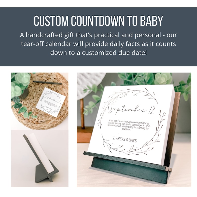 Custom Baby Countdown Calendar – Congratulations Pregnancy Gift for ...