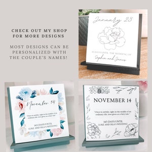 Wedding Countdown | Customized Calendar | Engagement Gifts | Unique ...