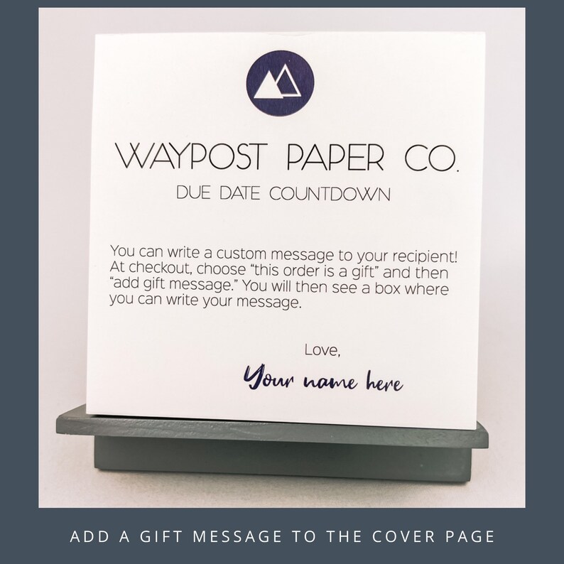 Custom Due Date Baby Countdown Calendar Pregnancy Gift for - Etsy