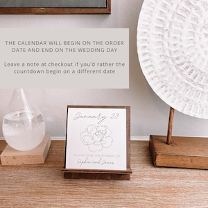 Custom Wedding Countdown Calendar | Personalized Engagement Gift for ...