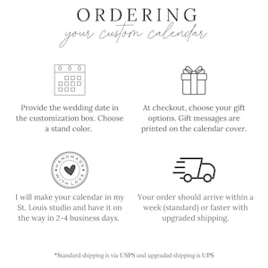 Wedding Countdown | Customized Calendar | Engagement Gifts | Unique ...