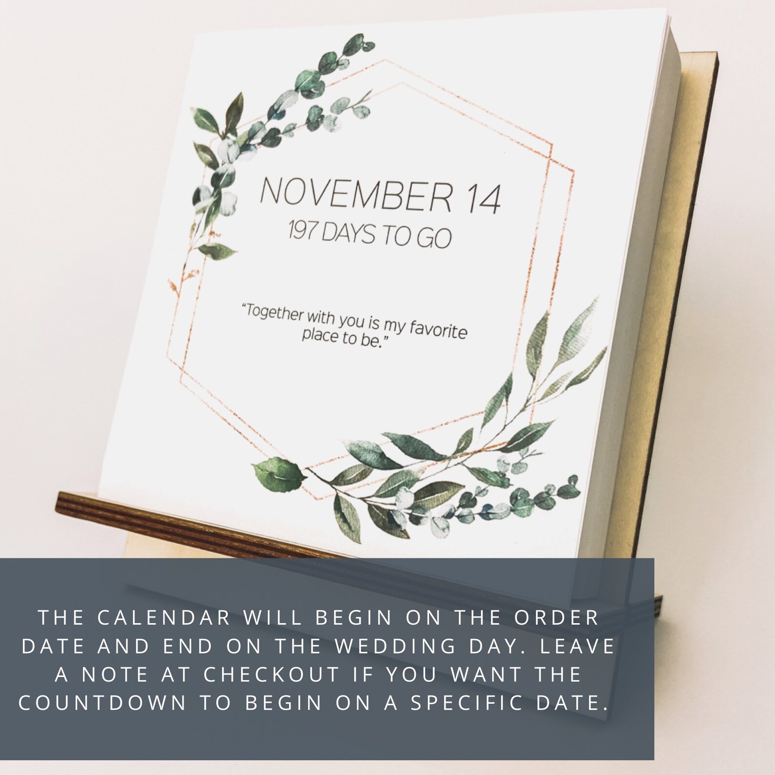 Custom Wedding Countdown Calendar Custom Engagement Gift - Etsy