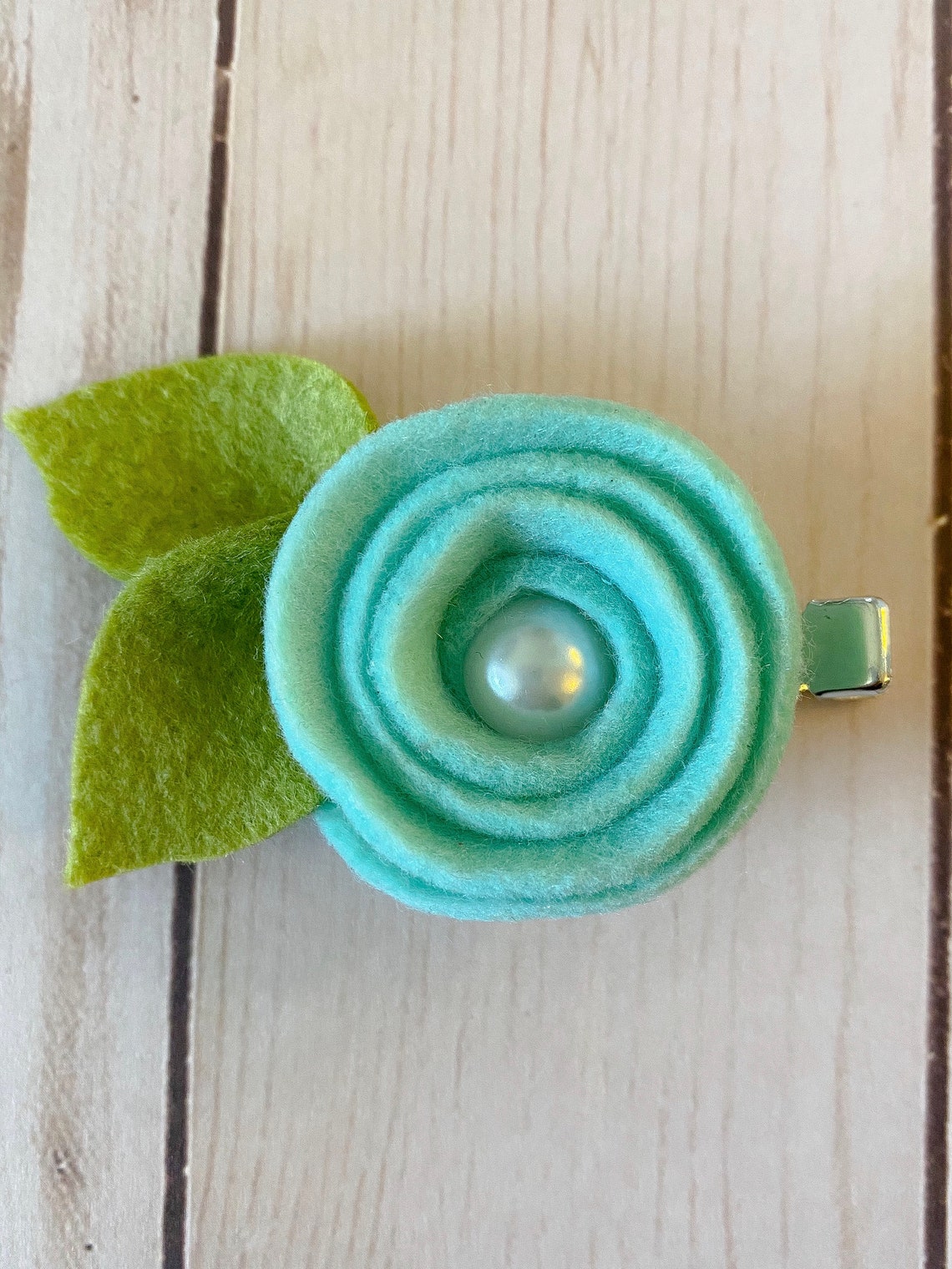 Spring Pigtail Hair Clips Spring Flower Hair Clip Felt Flower - Etsy