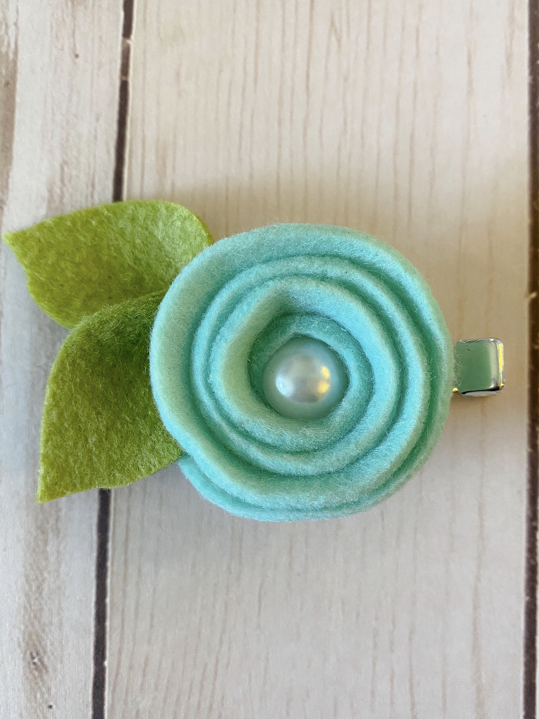 Spring Pigtail Hair Clips Spring Flower Hair Clip Felt Flower - Etsy