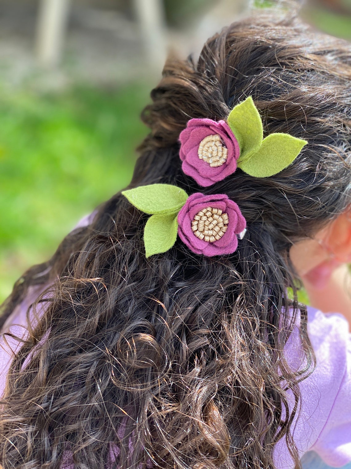Pigtail Hair Clips Spring Flower Hair Clip Hair Clip Girls - Etsy