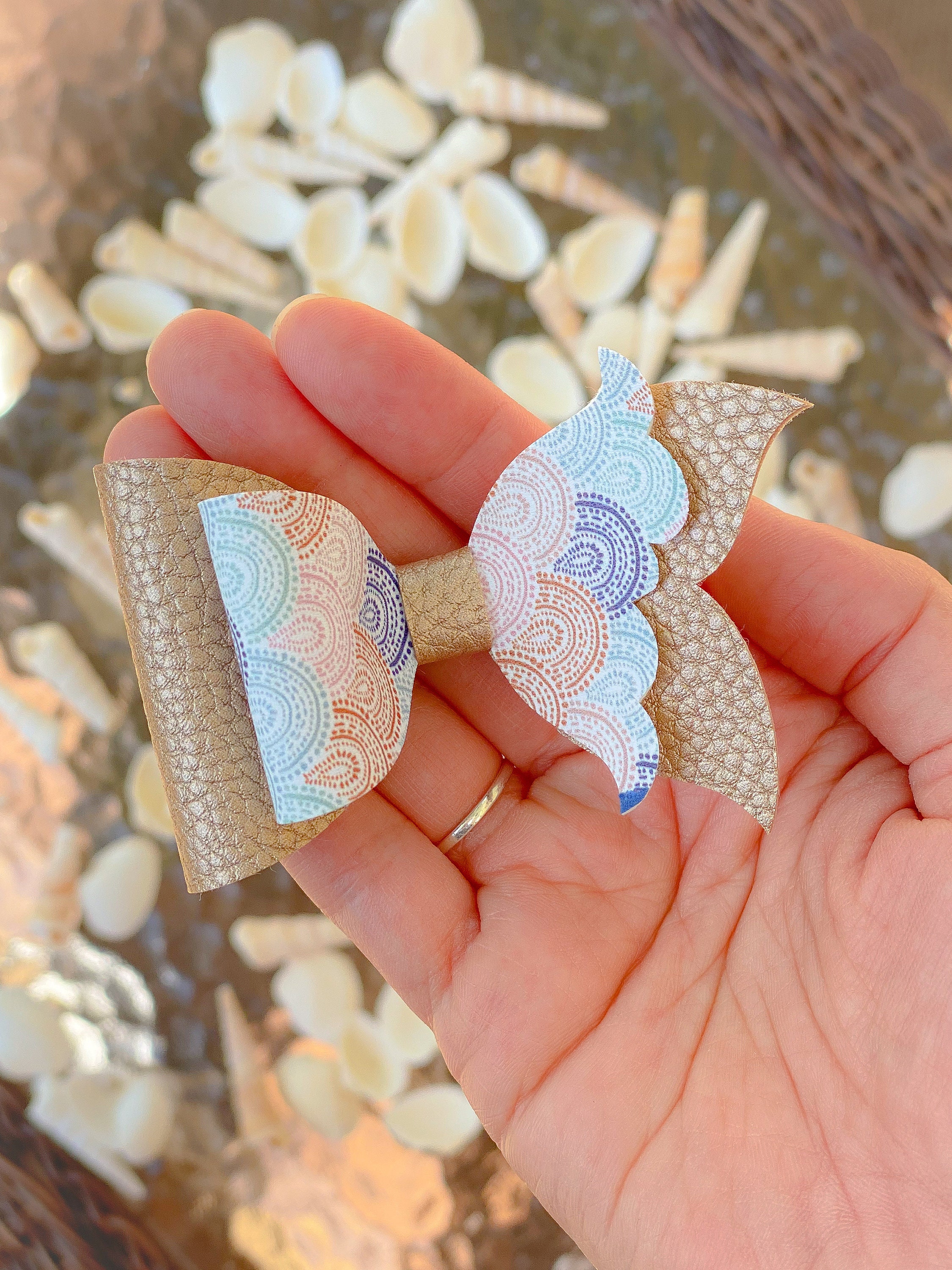 MERMAID TAIL BOW Under the Sea Bow Beach Bows Mermaid Birthday - Etsy