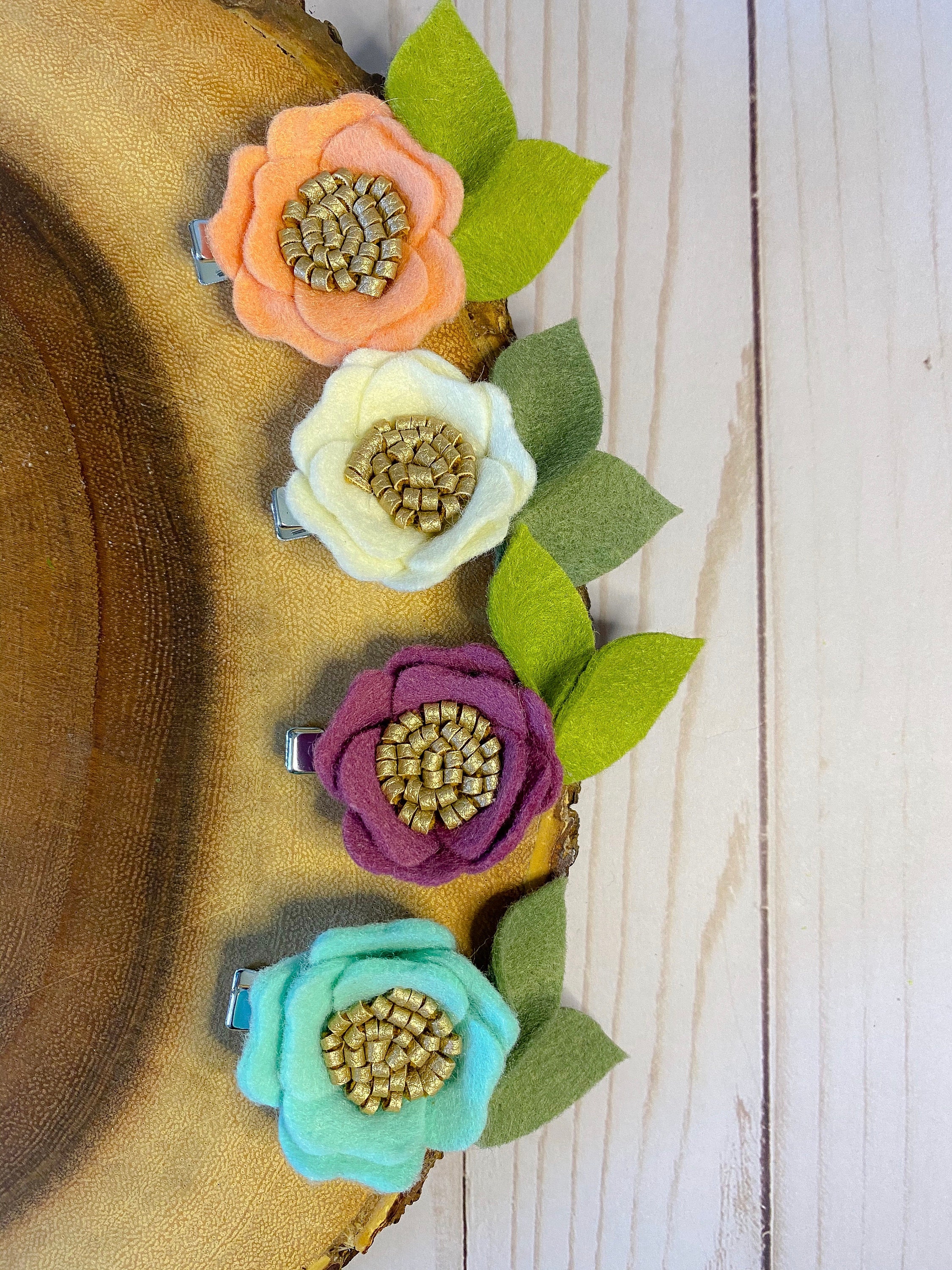 Pigtail Hair Clips Spring Flower Hair Clip Hair Clip Girls - Etsy