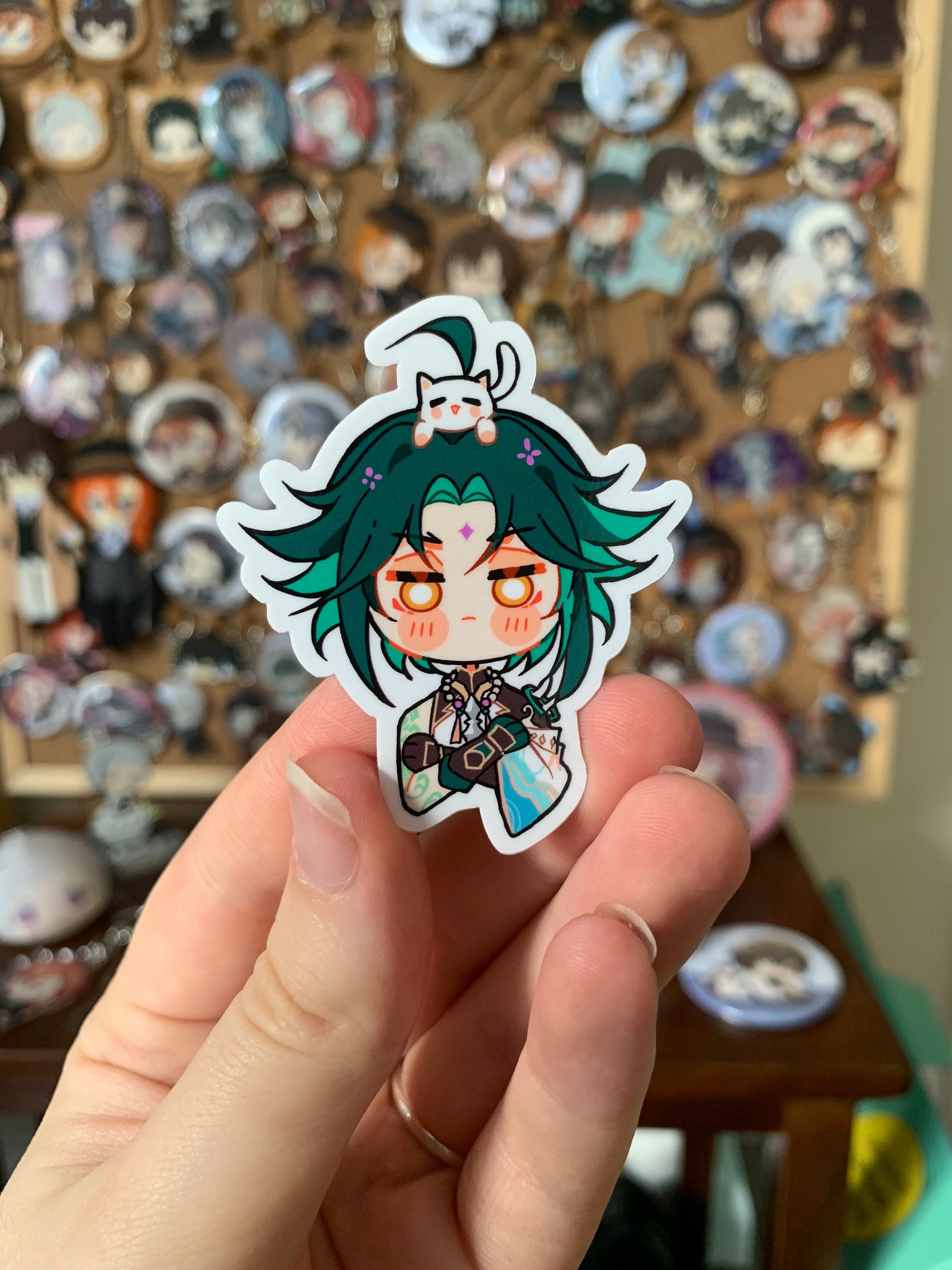 Genshin Impact Cat Stickers / Kazuha / Xiao / Anime Sticker - Etsy
