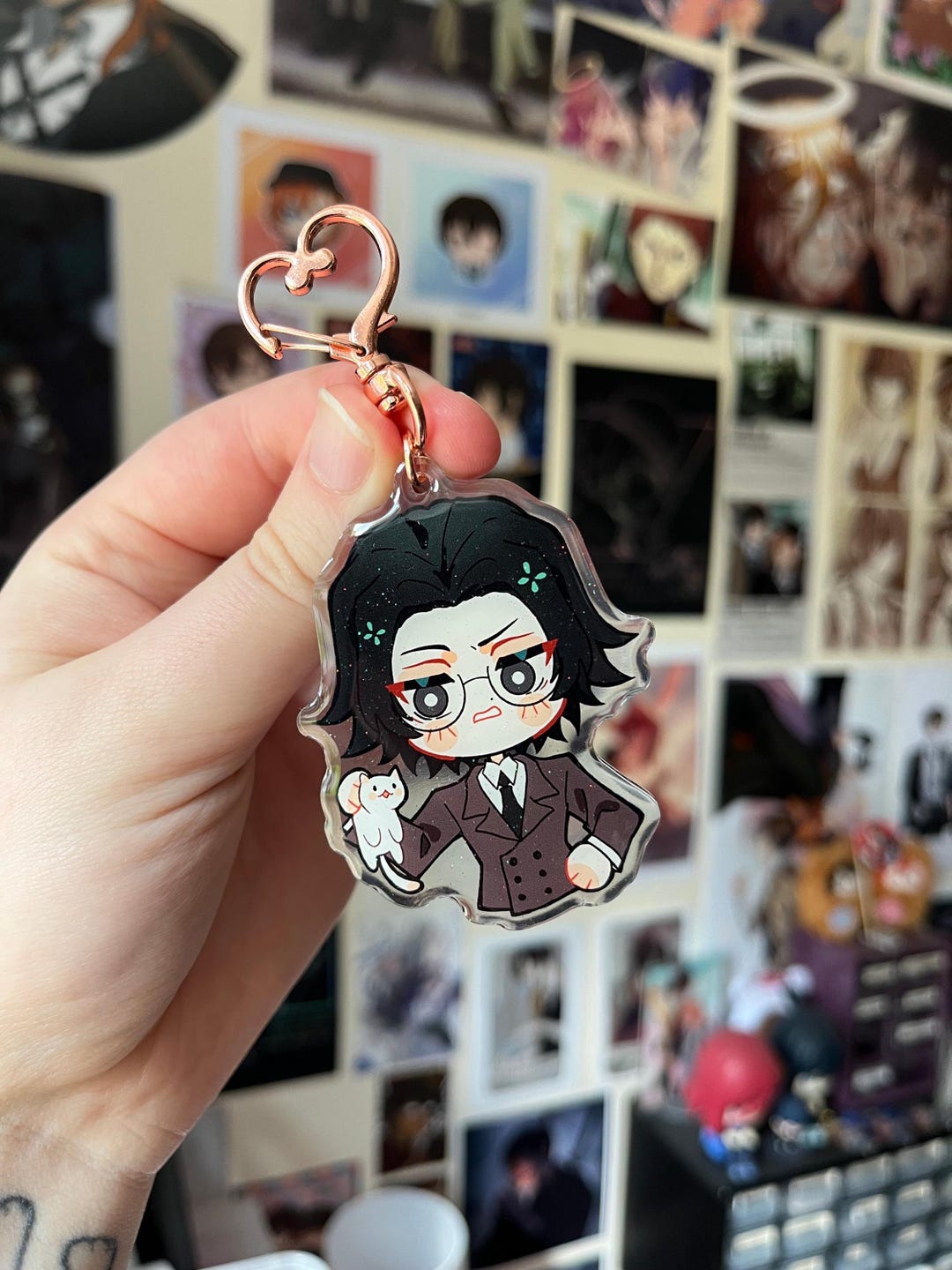Bungou Stray Dogs Keyring Charm / Ango / Double Sided / Anime Merch - Etsy