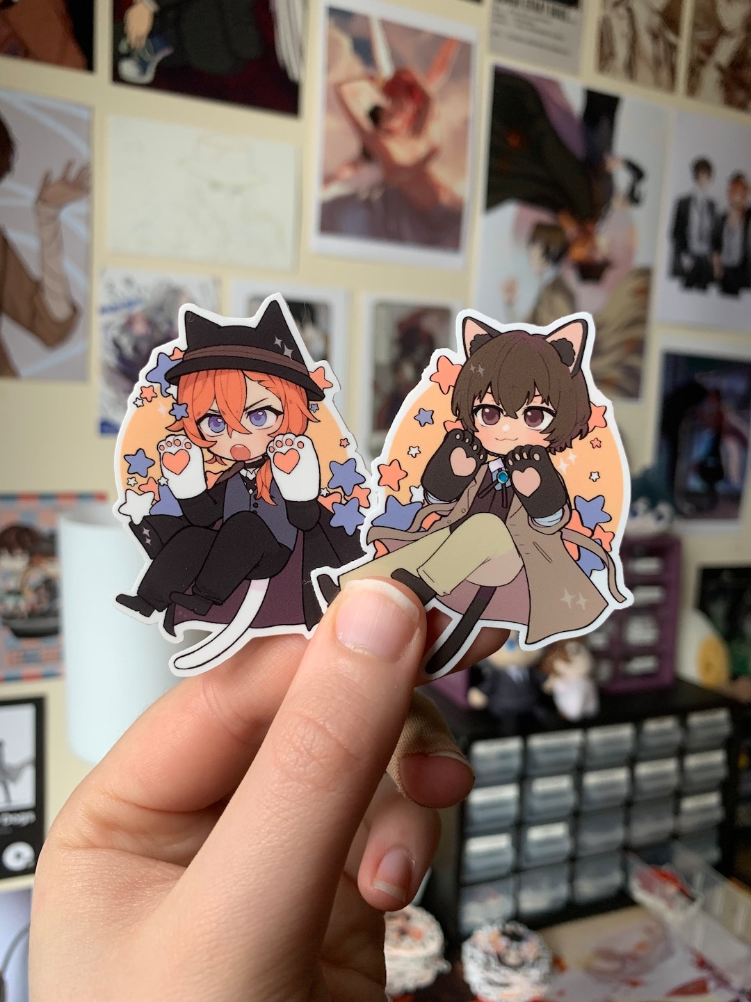 Bungou Stray Dogs BSD Inspired Stickers / Chuuya / Dazai / Cat Stickers ...