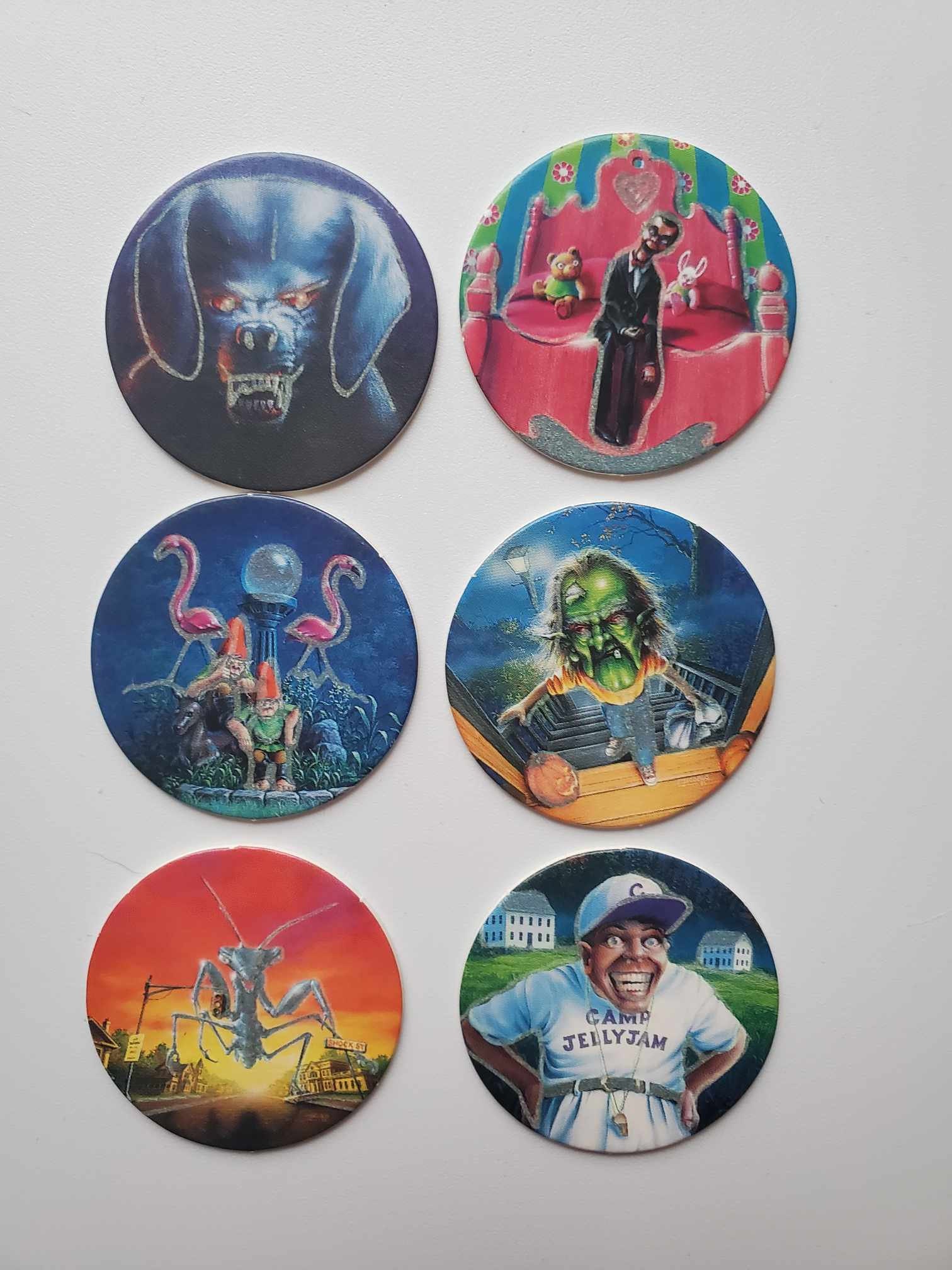 Vintage Goosebumps POGS, Set of 6 Milk Caps,1990s Retro Nostalgic ...
