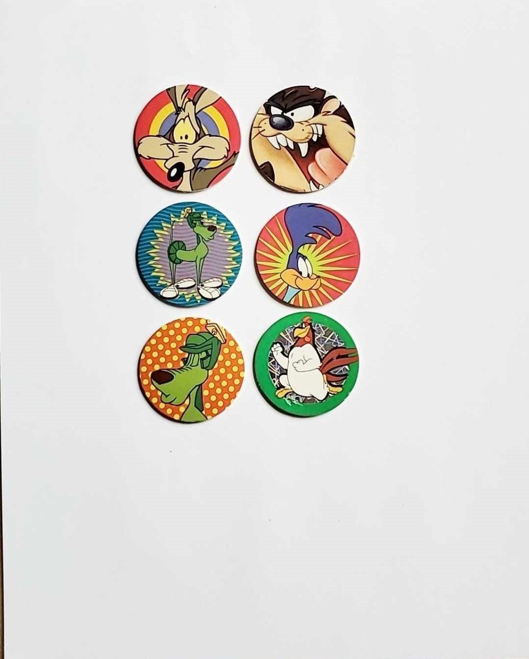 Vintage Looney Tunes POGS Set of 6 Milk Caps 1990s Retro - Etsy