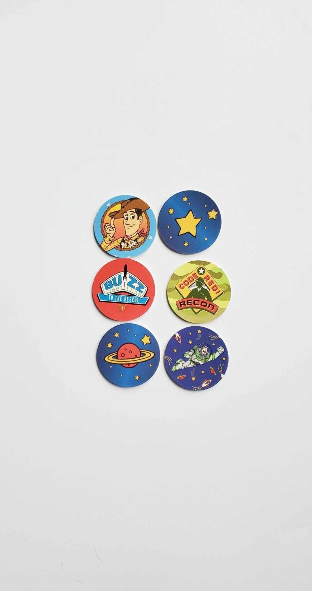 Vintage Disney Toy Story POGS, Set of 6 Milk Caps, 1990s Retro ...