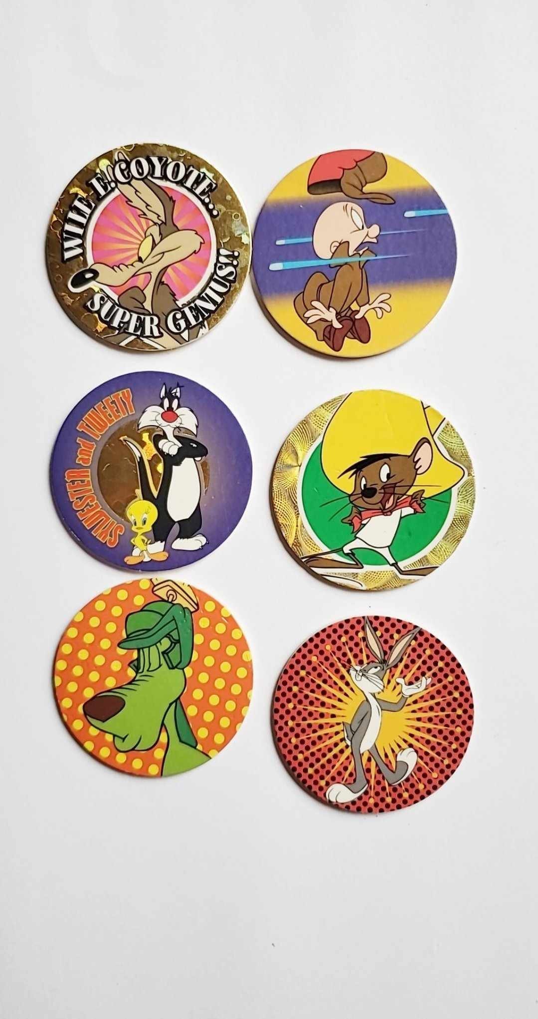 Vintage Looney Tunes POGS Set of 6 Milk Caps 1990s Retro - Etsy