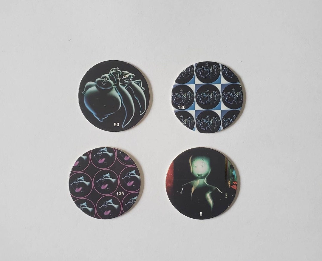 Vintage Casper Ghost Pogs,rare Set of 4 Collectable Nostalgic Milk Caps ...