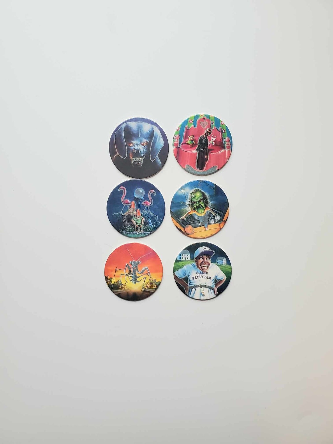 Vintage Goosebumps POGS, Set of 6 Milk Caps,1990s Retro Nostalgic ...