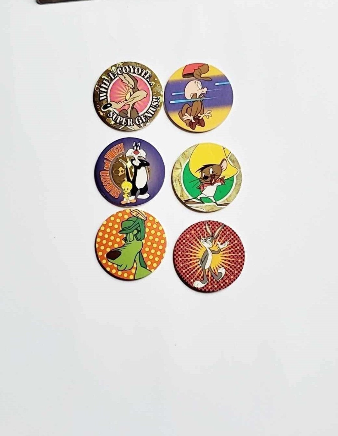 Vintage Looney Tunes POGS Set of 6 Milk Caps 1990s Retro - Etsy