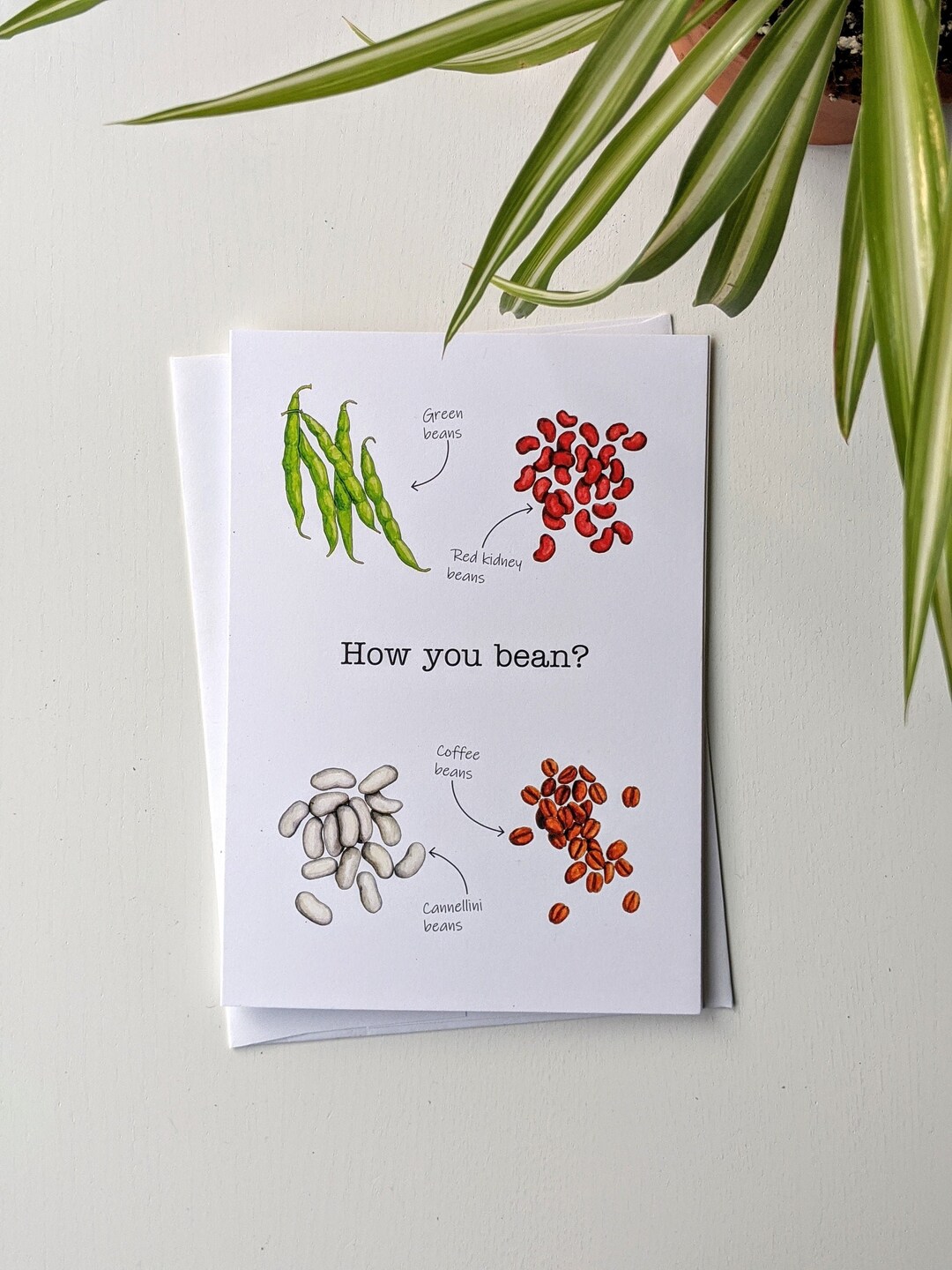 How You Bean? | Handmade Greeting Card - Etsy