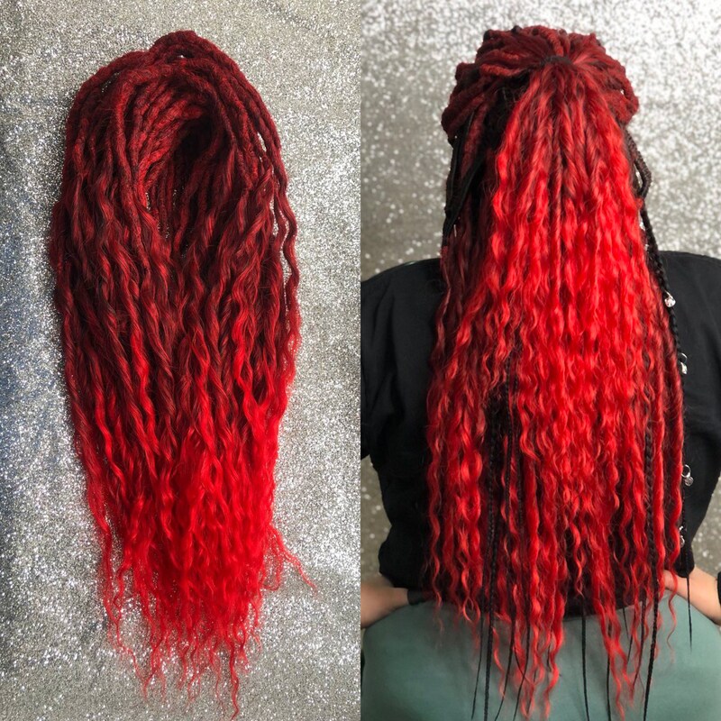 Red Hair Extensions - Etsy