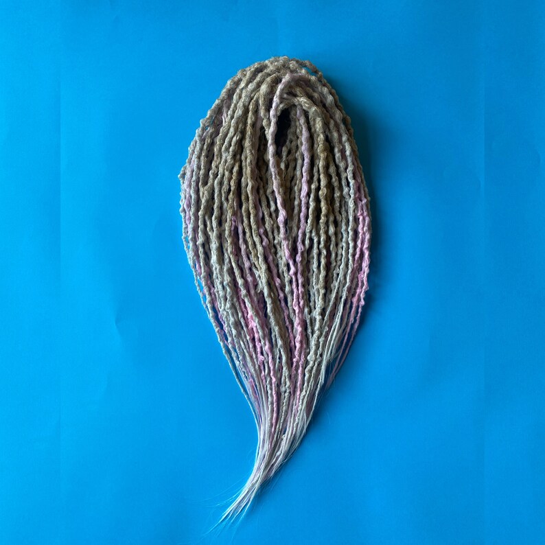 Blond Pink Lumpy Crochet Dreadlocks Set DE / SE With Braids - Synthetic ...