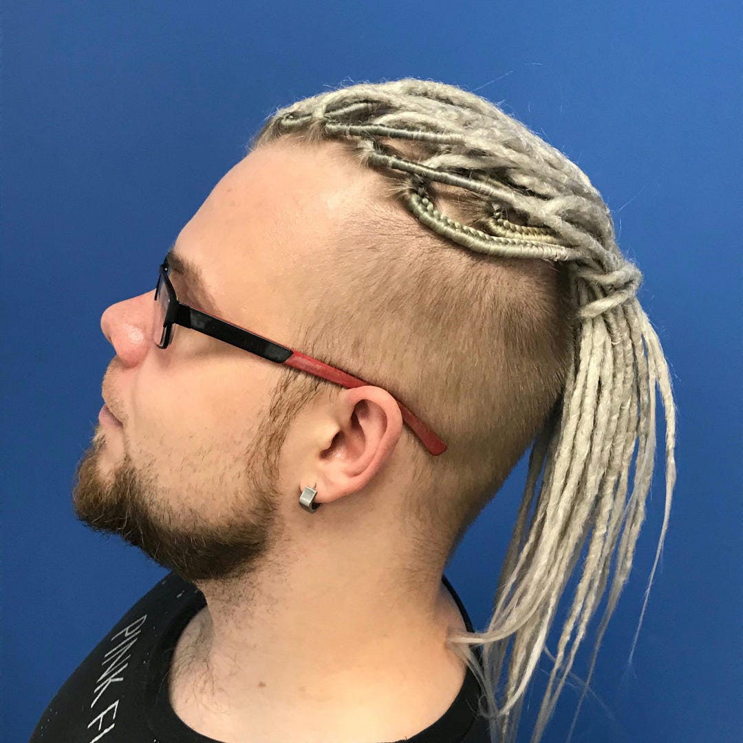 Short Ash Blonde Single or Double Ended Dreads Hair Extensions Man Full ...