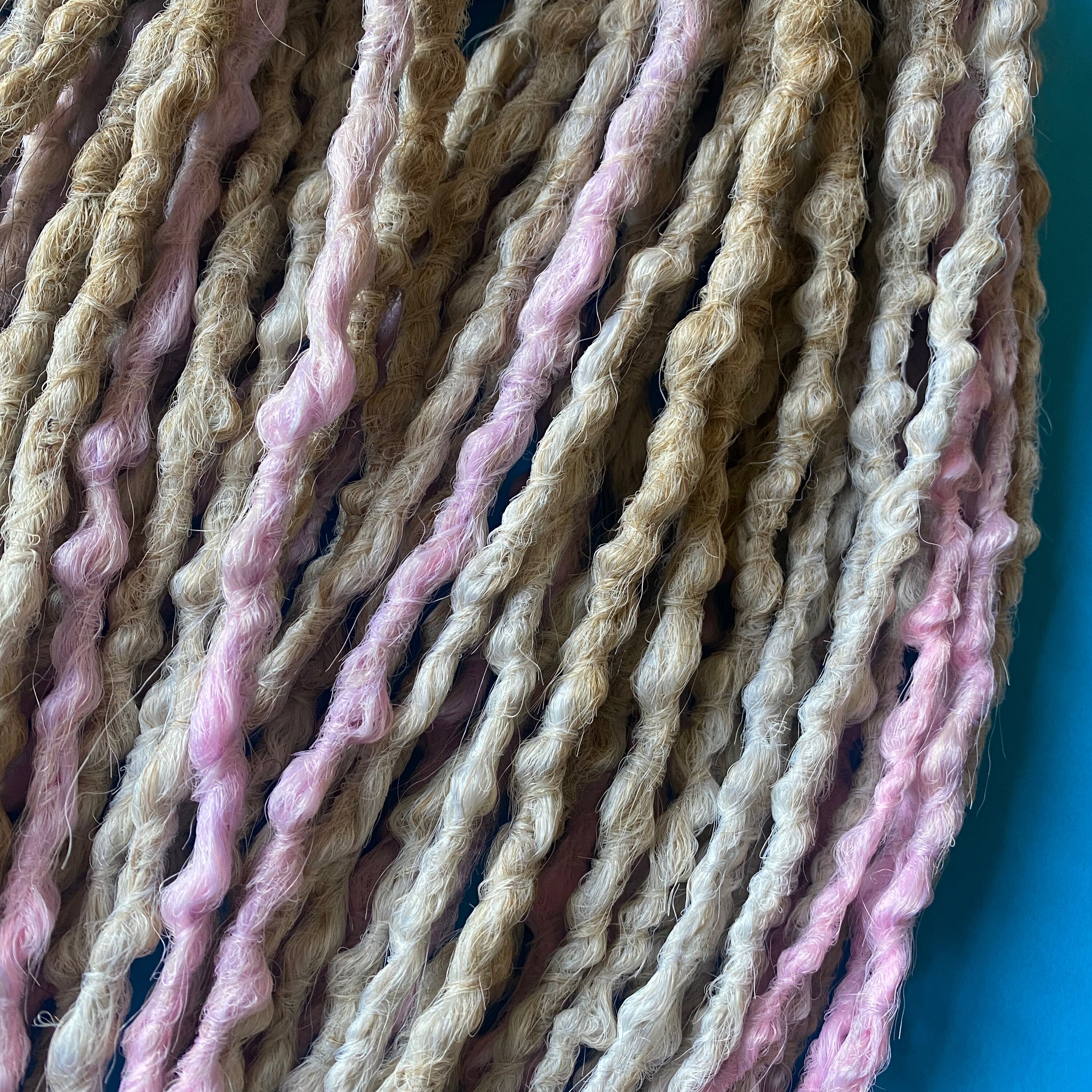 Blond Pink Lumpy Crochet Dreadlocks Set DE / SE With Braids - Synthetic ...