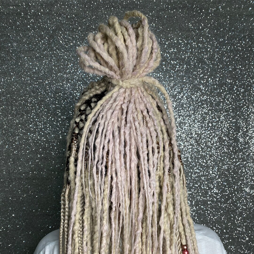 Crochet Synthetic Dreadlocks Hair Extensions Blonde to Lavender and ...