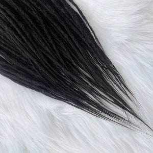 Short Black Double Ended Dreadlocks Extensions Man - Full Set Synthetic ...