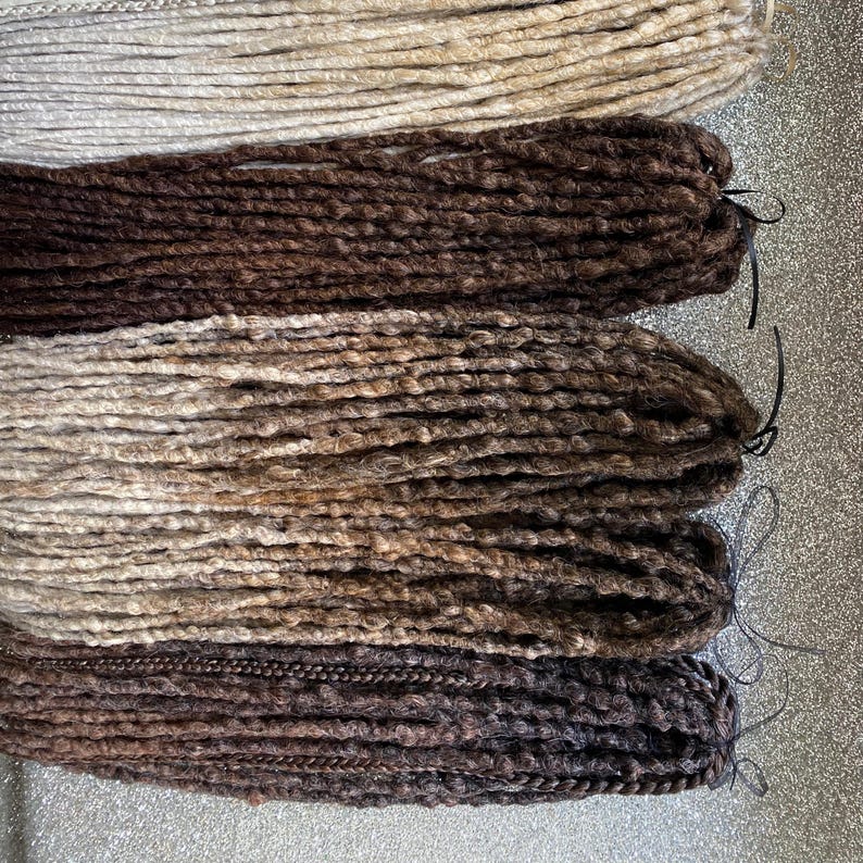 Brown Ombre Synthetic Dreadlocks Hair Extensions: Double or Single ...