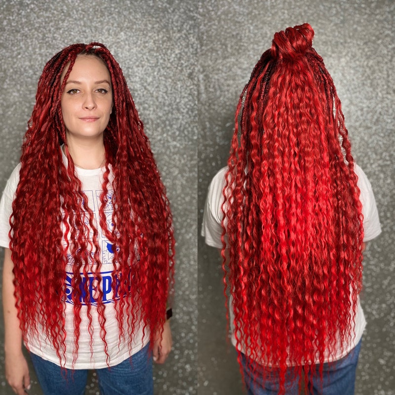 Red Hair Extensions - Etsy
