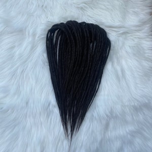 Short Black Double Ended Dreadlocks Extensions Man - Full Set Synthetic ...