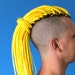 Men's Bright Yellow Custom Synthetic Dreadlocks Hair Extensions Lumpy ...