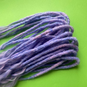 Blond Wavy Dreadlocks Hair Extensions Curly Synthetic Locks Lilac Pink ...