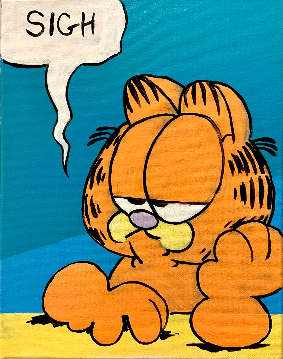 Hand painted Garfield Sigh | Etsy