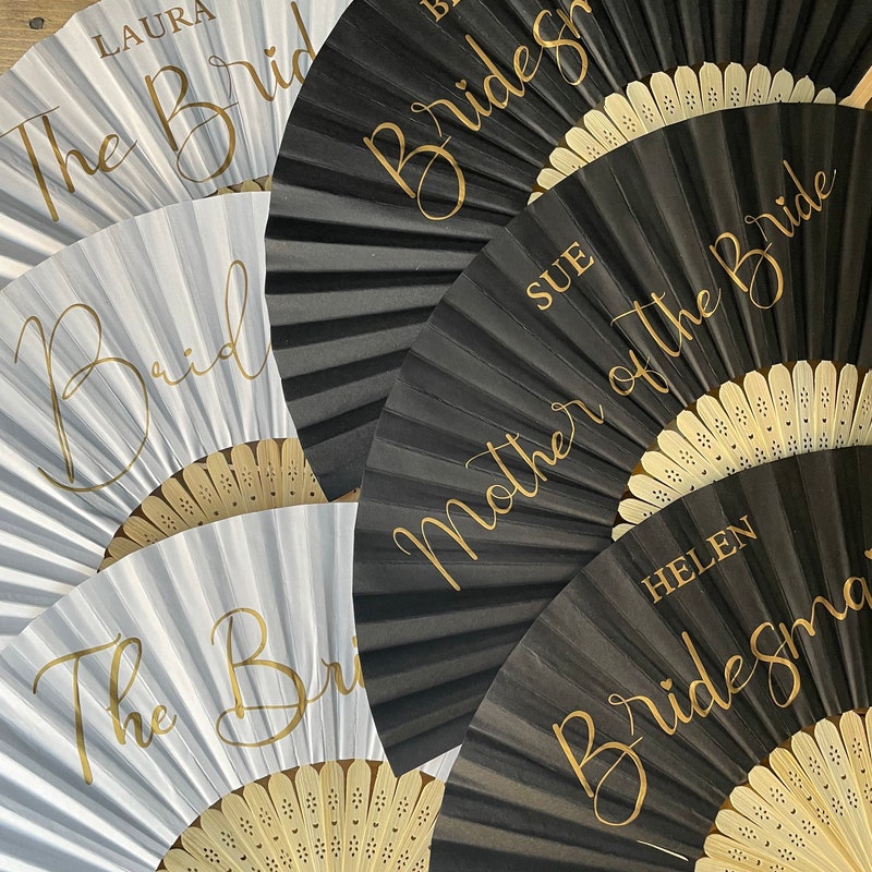 Personalized Hand Fans - Etsy