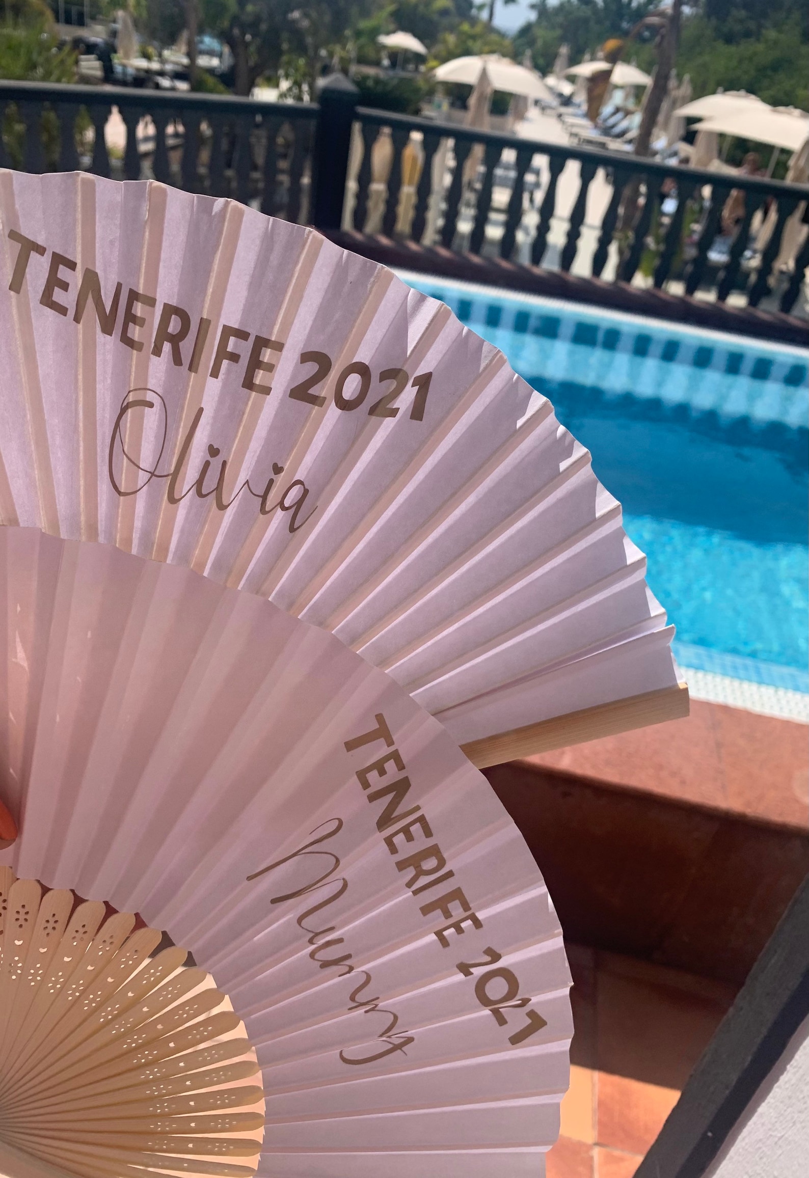 Paper and Bamboo Personalised Hand Fan White Pink Black - Etsy