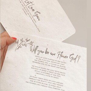Flower Girl Proposal Poem With Flower Seeds Gift Set Planter Rustic and ...