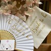 Personalised White Black Champagne Ballon Flutes and Matching Fans Set ...