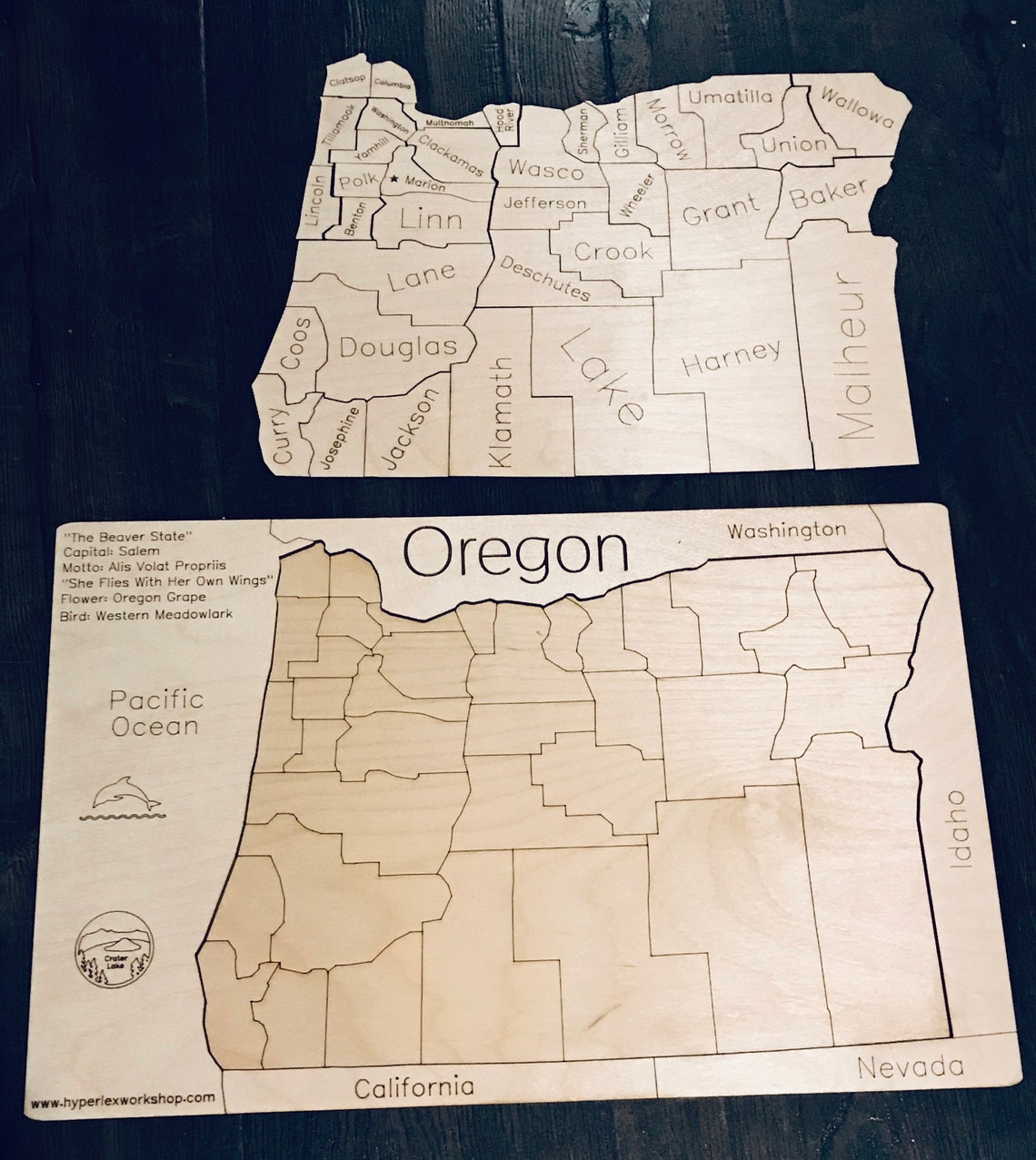 Large Oregon Counties Map Puzzle - Etsy