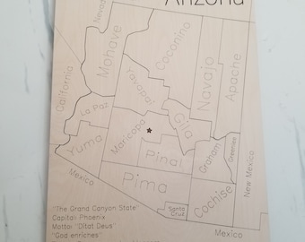 Large California Counties Map Puzzle - Etsy