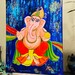 Original Ganesha Painting . Lord Ganesha Painting. Hindu God , Canvas ...