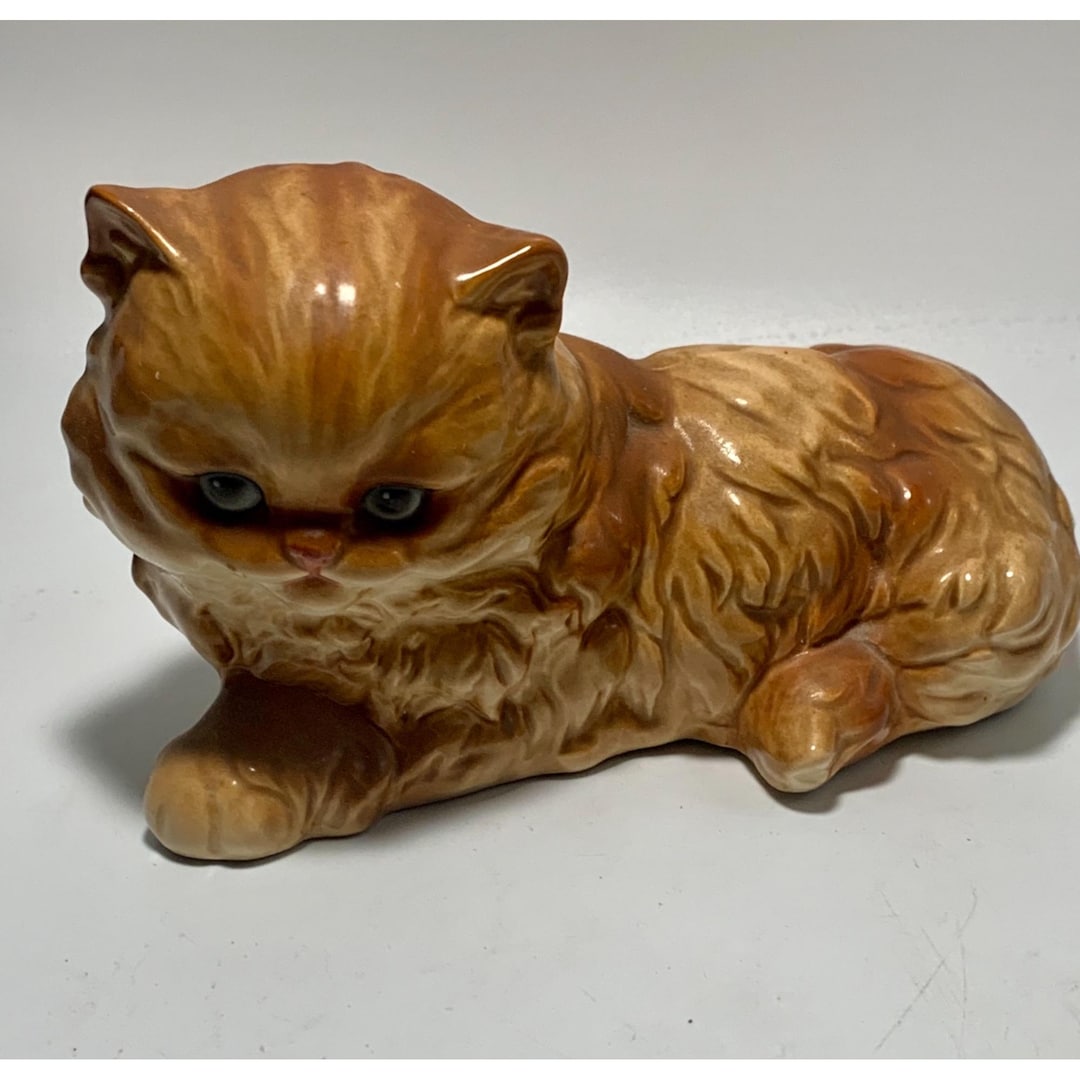 Vintage Goebel Ceramic Persian Cat Figurine Handmade With Glossy Finish ...