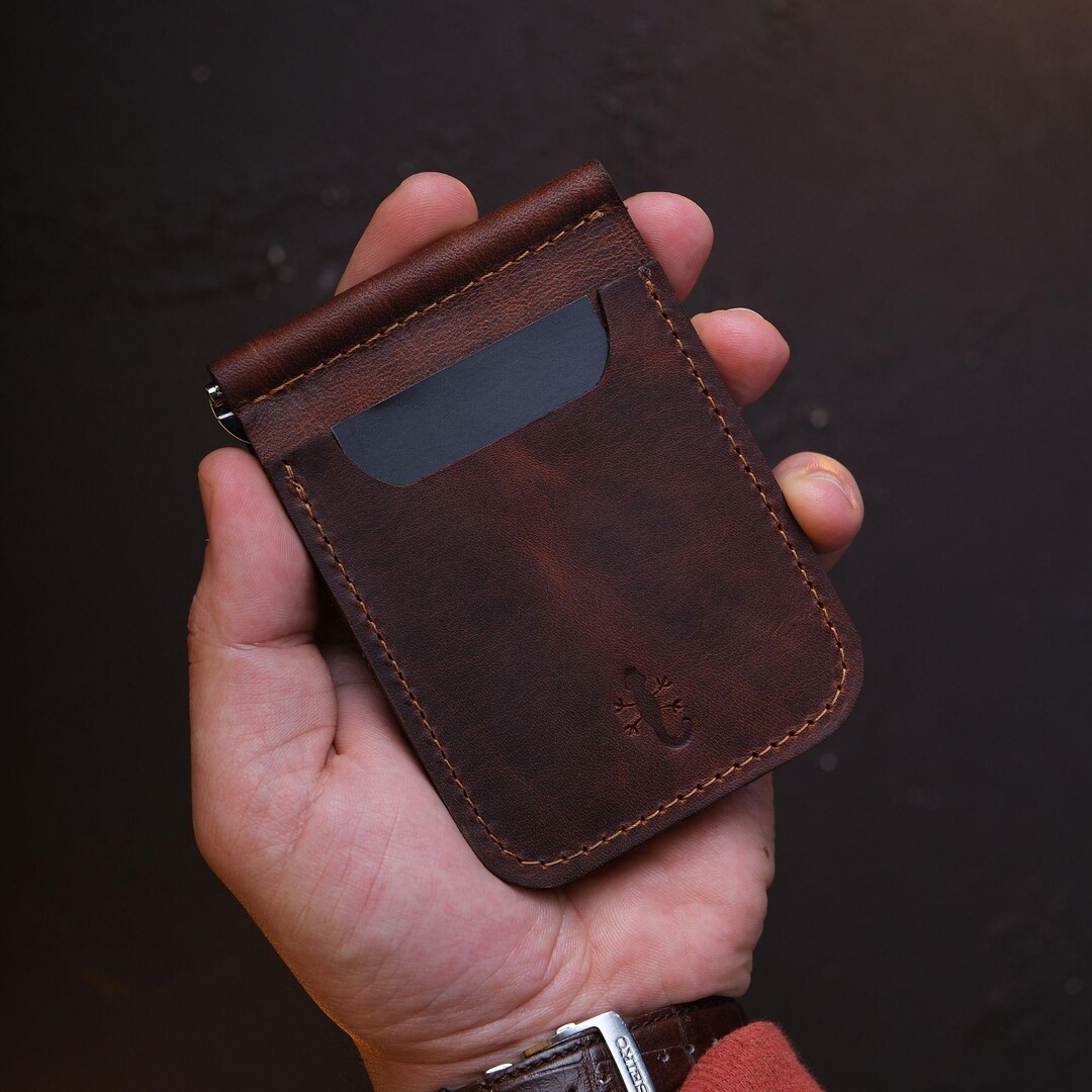 Handmade Leather Wallet | Practical Folding Card Holder | Handmade ...