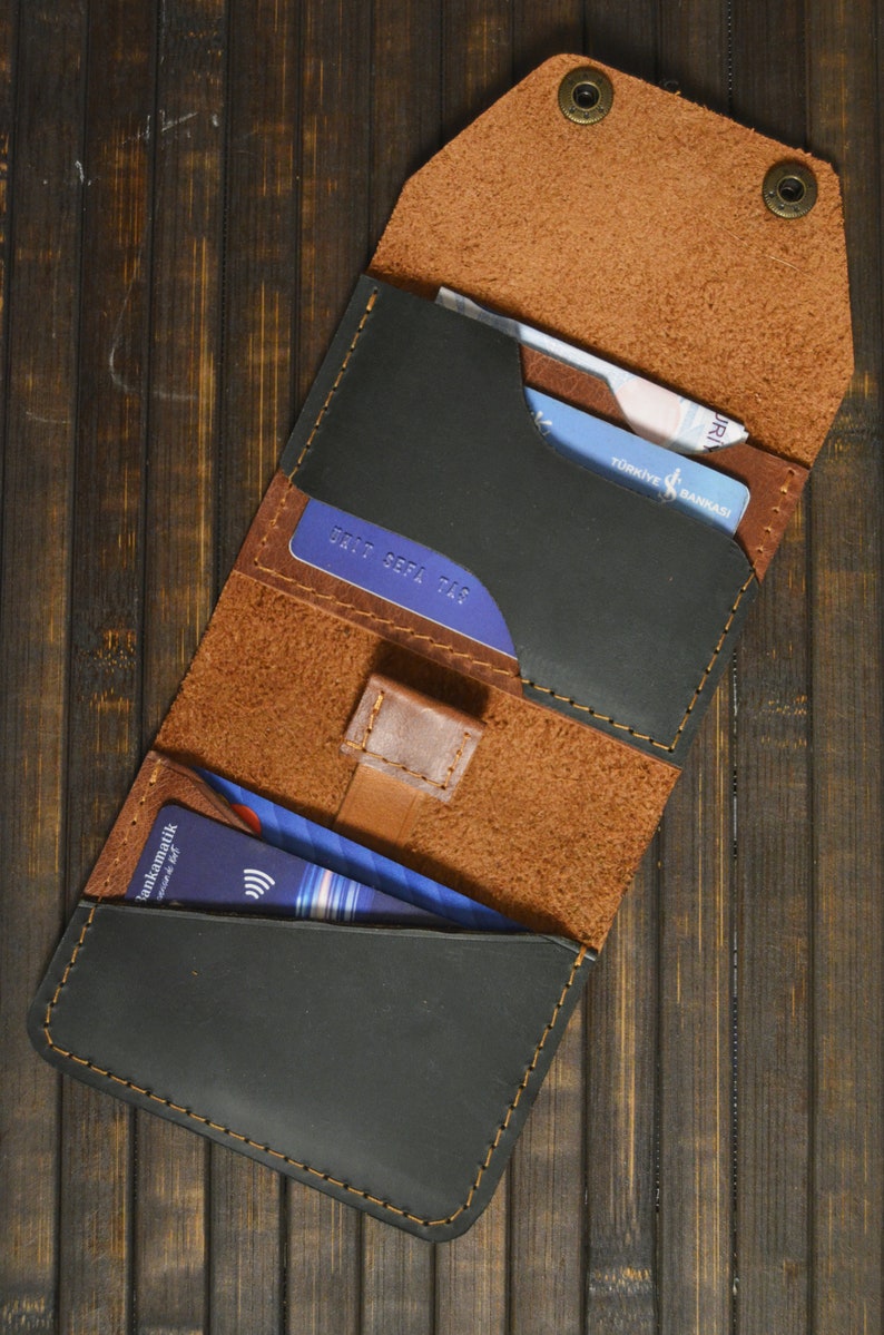 Simple and Practical Card Holder, Handmade Genuine Leather Wallet ...