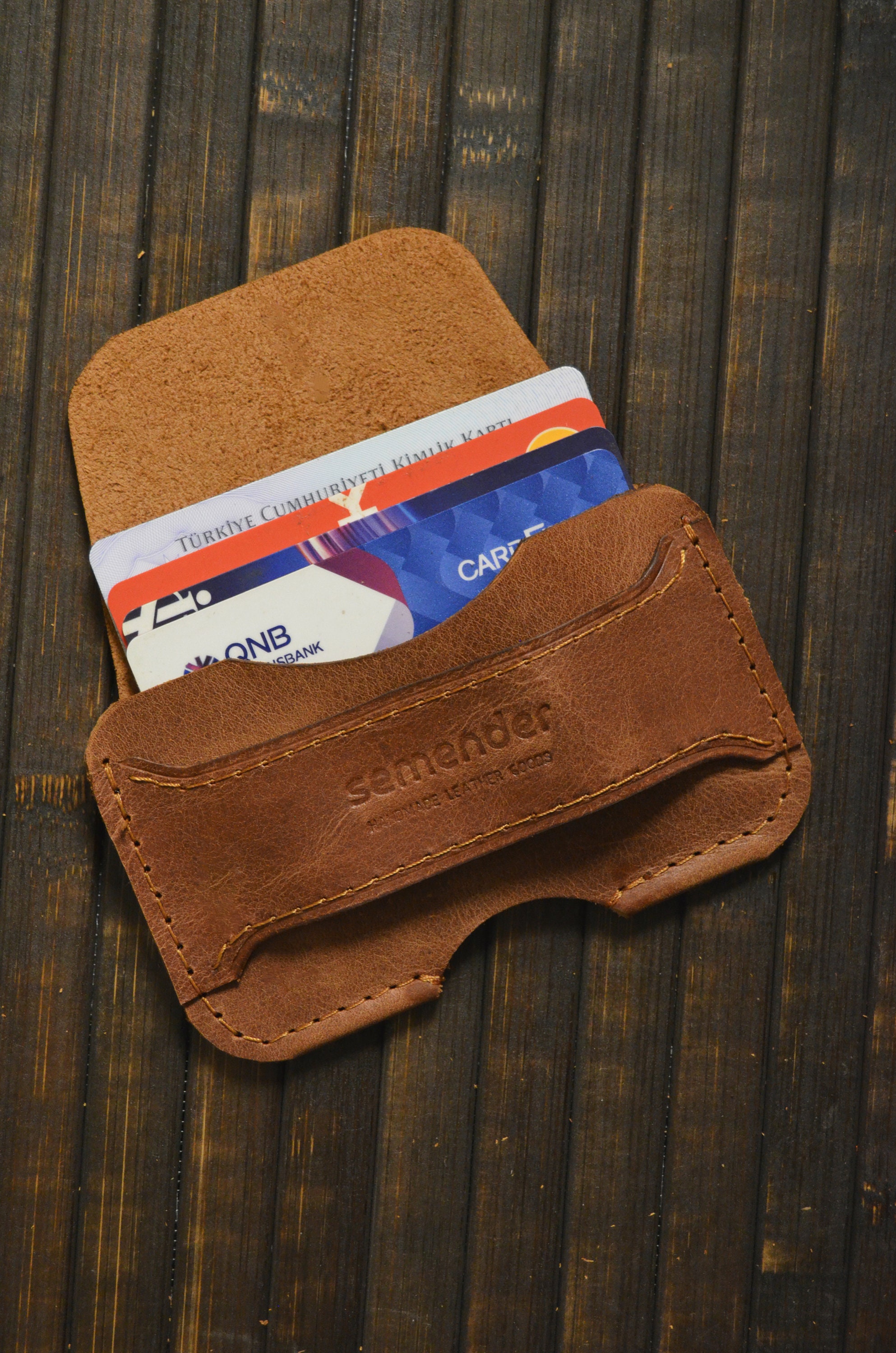 Simple and Practical Card Holder, Handmade Genuine Leather Wallet ...