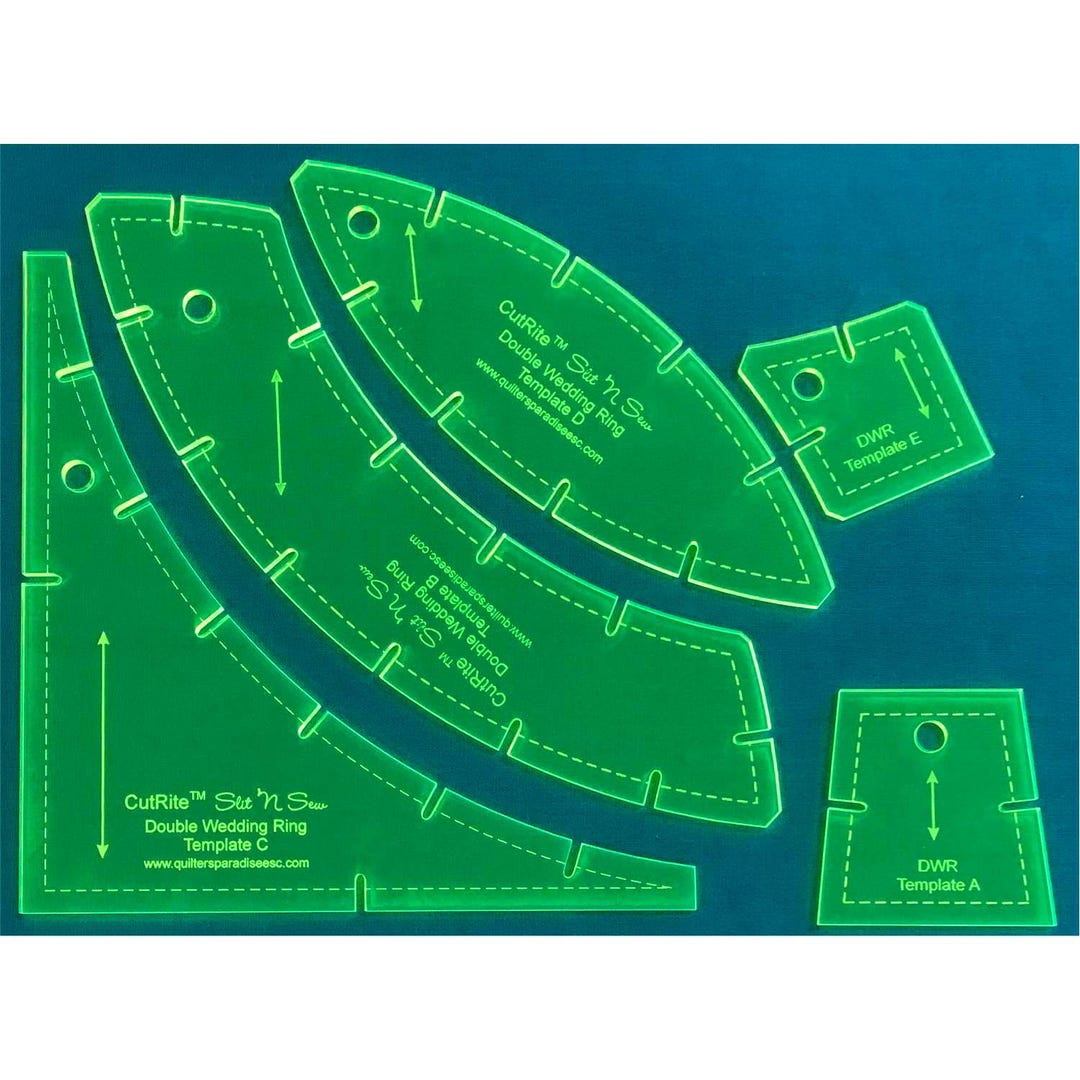 Cutrite Slit 'N Sew Double Wedding Ring Template Set - Etsy